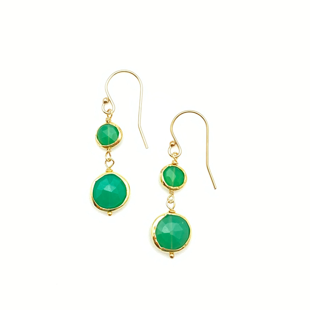 Hilary Earrings - Chrysoprase – JLynn Jewelry